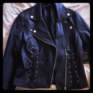 Boston Proper Jackets & Coats | Hp Faux Leather Moto Jacket | Poshmark